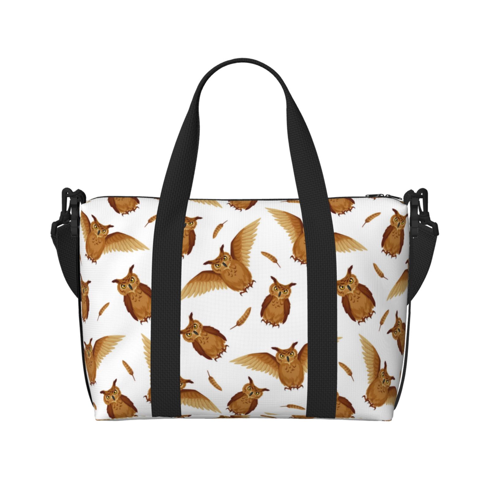 Travel Duffle Bag Brown White Owl Travel Tote Bags Carry on Luggage ...