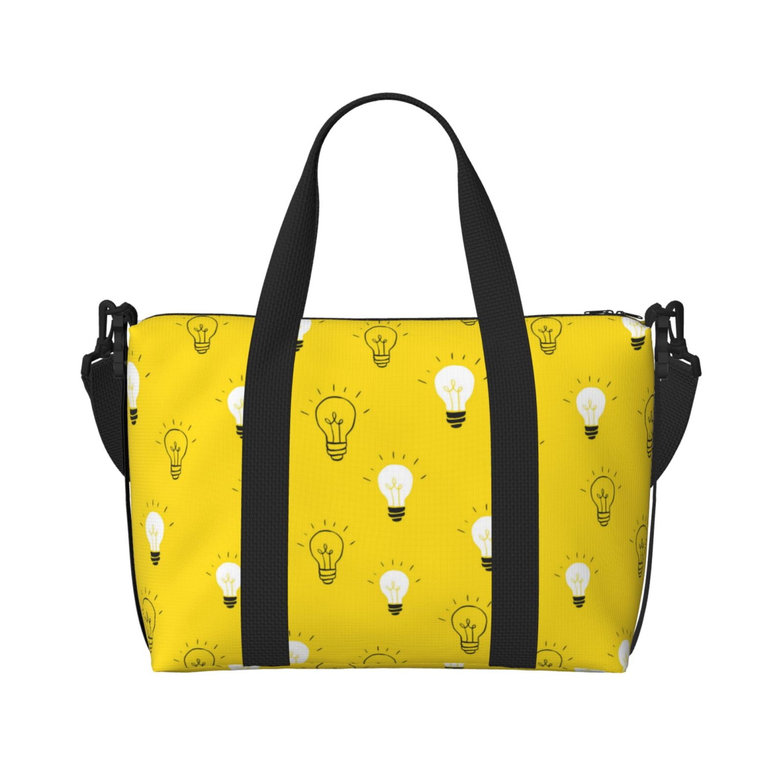 Travel Duffle Bag - Bulb Shiny Pattern yellow Weekender Bags for Women ...