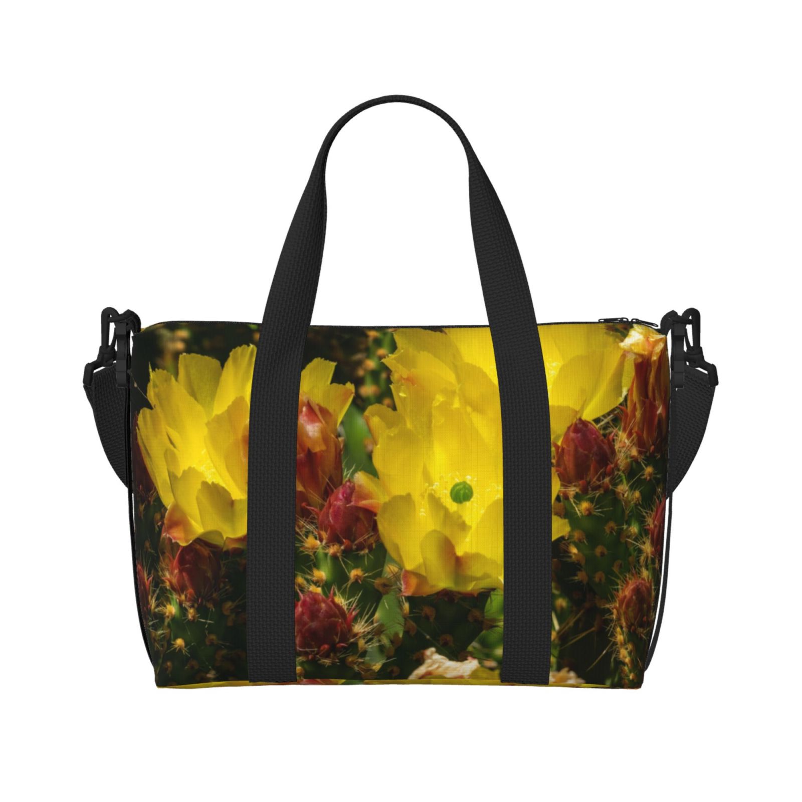 Travel Duffle Bag - Cactus Flowers Weekender Bags for Women/Men with ...