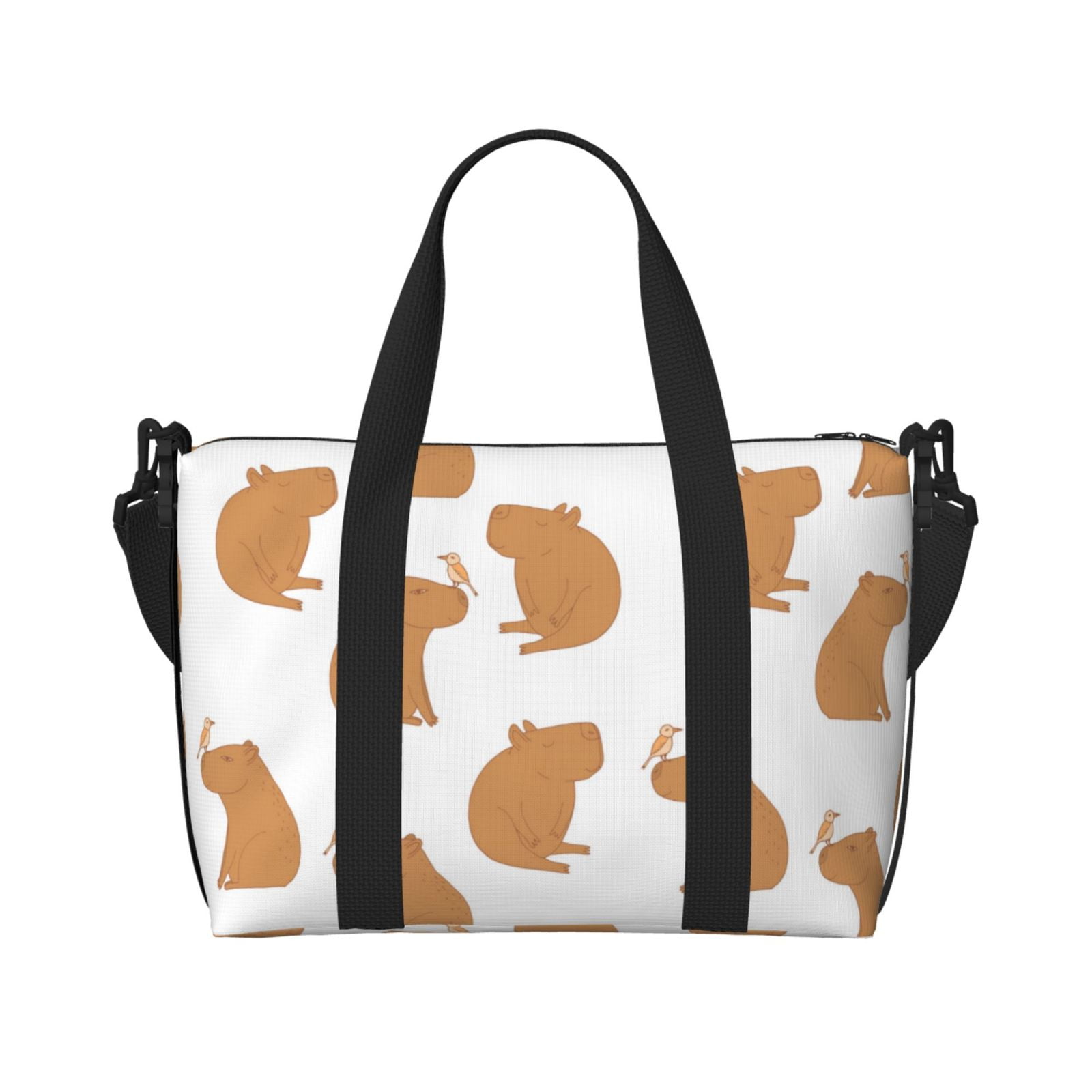 Travel Duffle Bag Capybaras Birds Travel Tote Bags Carry on Luggage Waterproof Weekender Bags ...