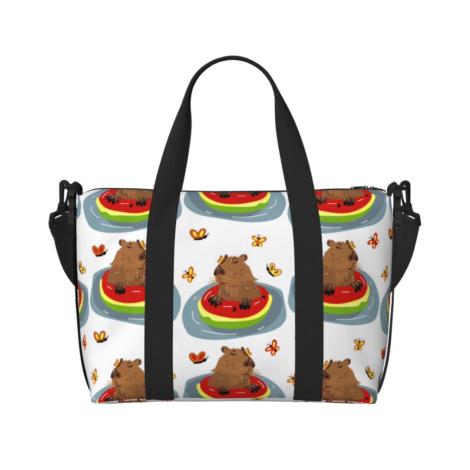 Travel Duffle Bag - Capybaras Butterfly Weekender Bags for Women/Men with Adjustable Straps ...