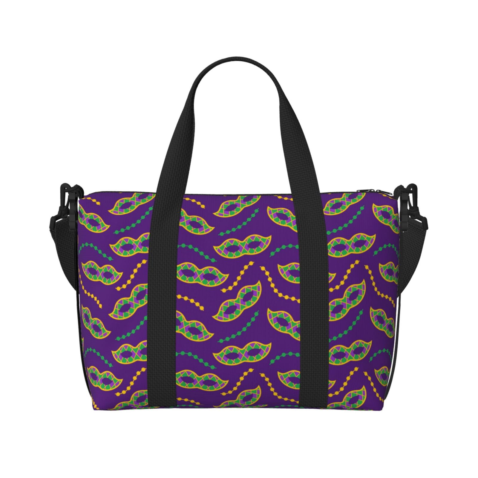 Travel Duffle Bag Carnival Masks and Beads Travel Tote Bags Carry on ...