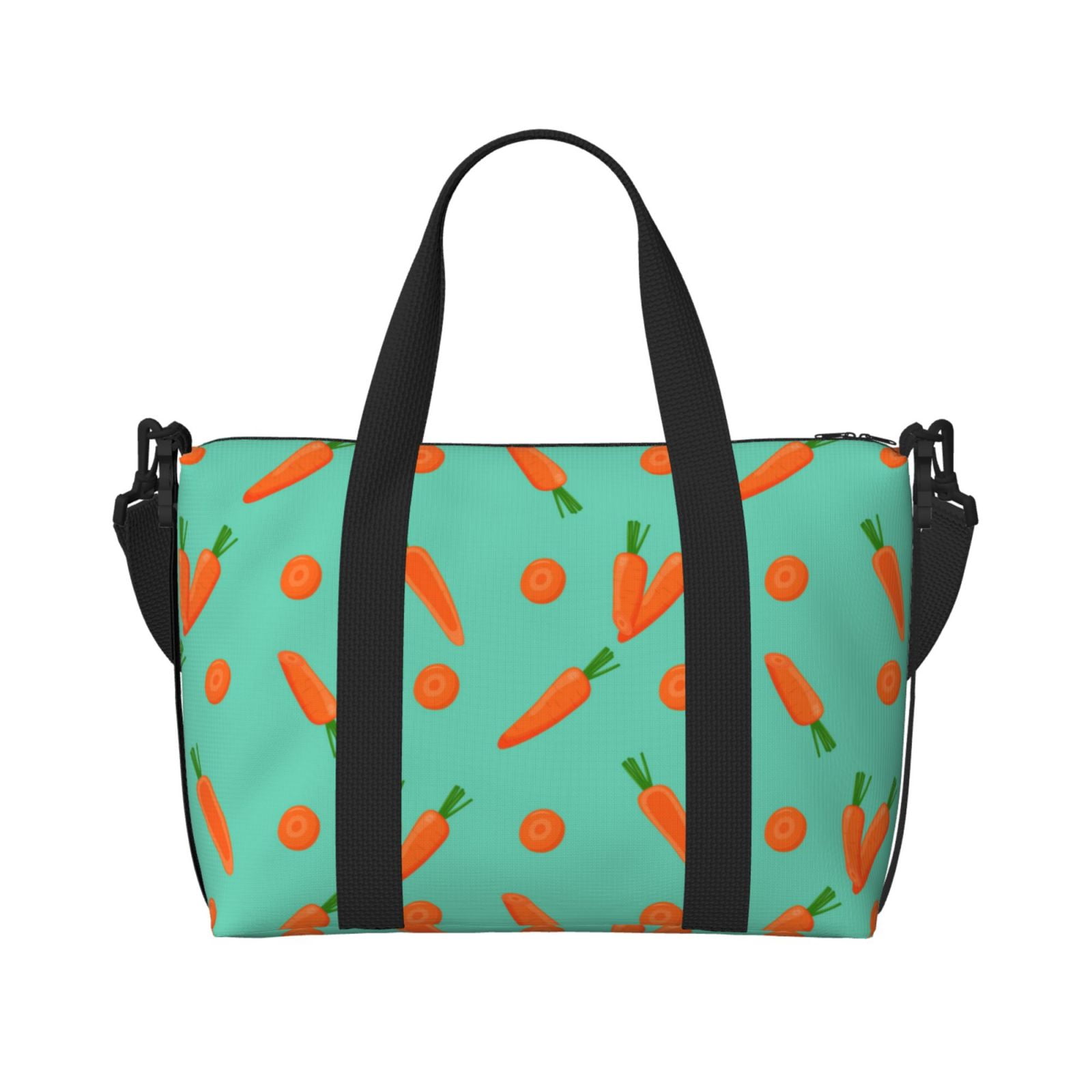 Travel Duffle Bag Carrot Pattern cyan Travel Tote Bags Carry on Luggage ...