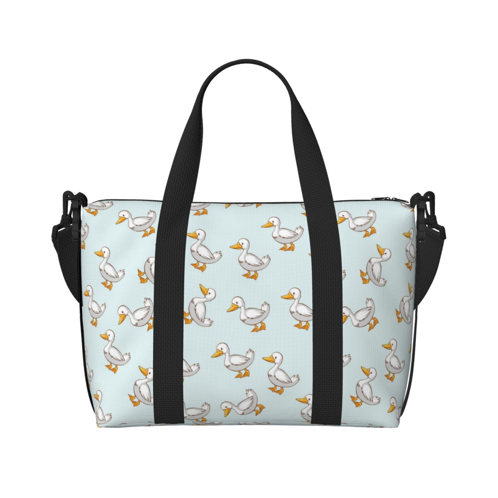 Travel Duffle Bag Cartoon Cute Duck Green Travel Tote Bags Carry on ...