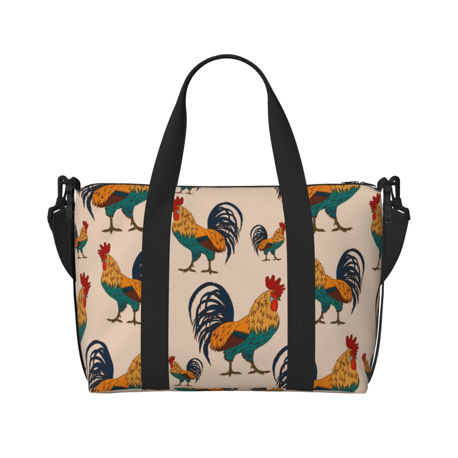 Travel Duffle Bag Cartoon Cute Rooster Chicken Travel Tote Bags Carry ...