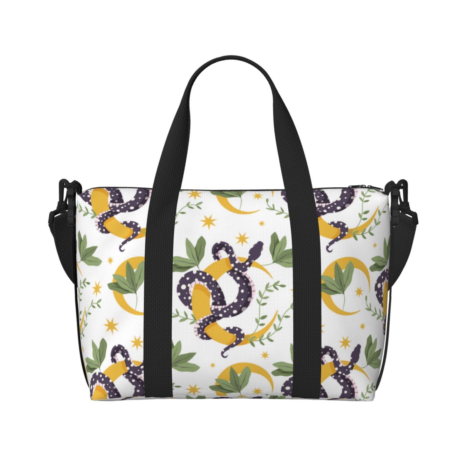 Travel Duffle Bag Cartoon Cute Snake Plant Travel Tote Bags Carry on ...