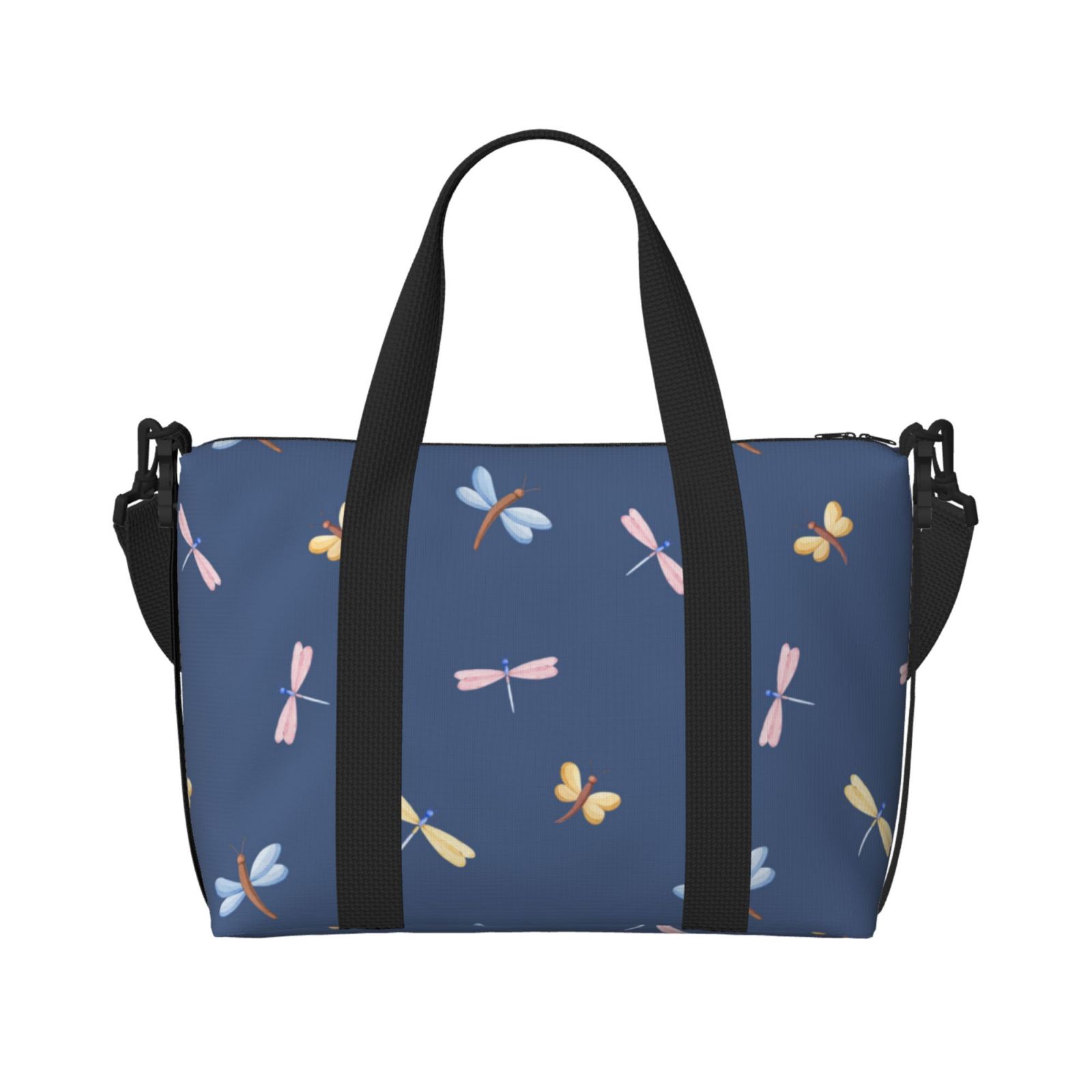 Travel Duffle Bag Cartoon Dragonfly Blue Travel Tote Bags Carry on ...