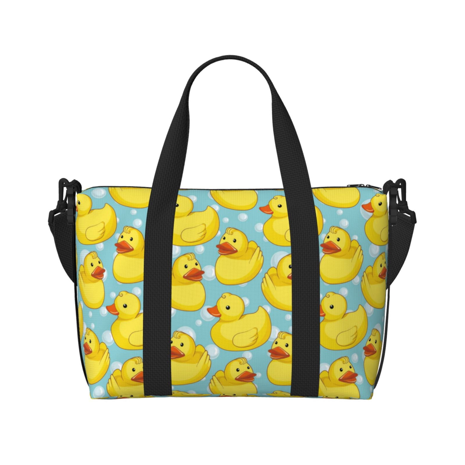 Travel Duffle Bag Cartoon Funny Cute Duck Bubble Travel Tote Bags Carry ...