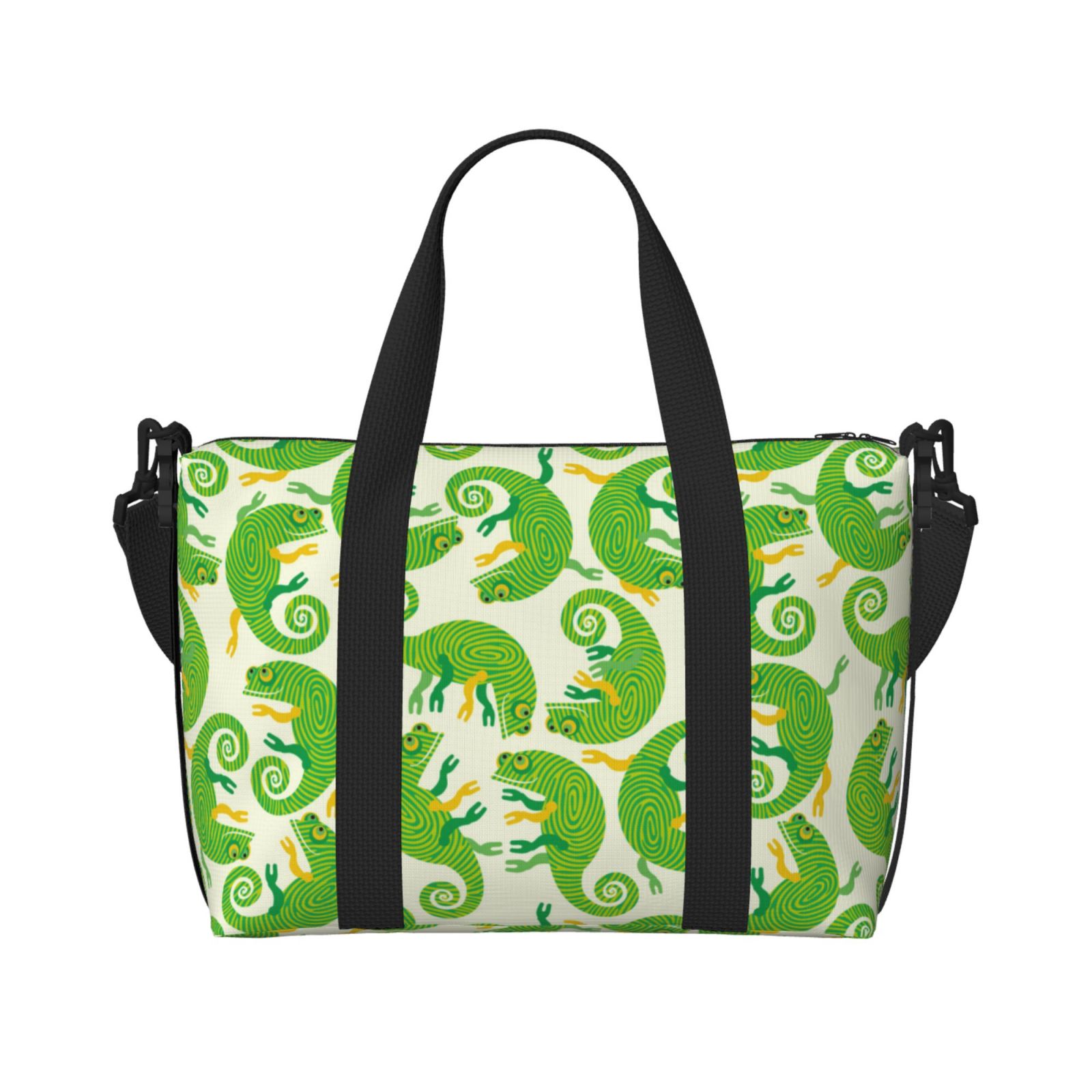 Travel Duffle Bag - Cartoon funny cute chameleon Weekender Bags for ...