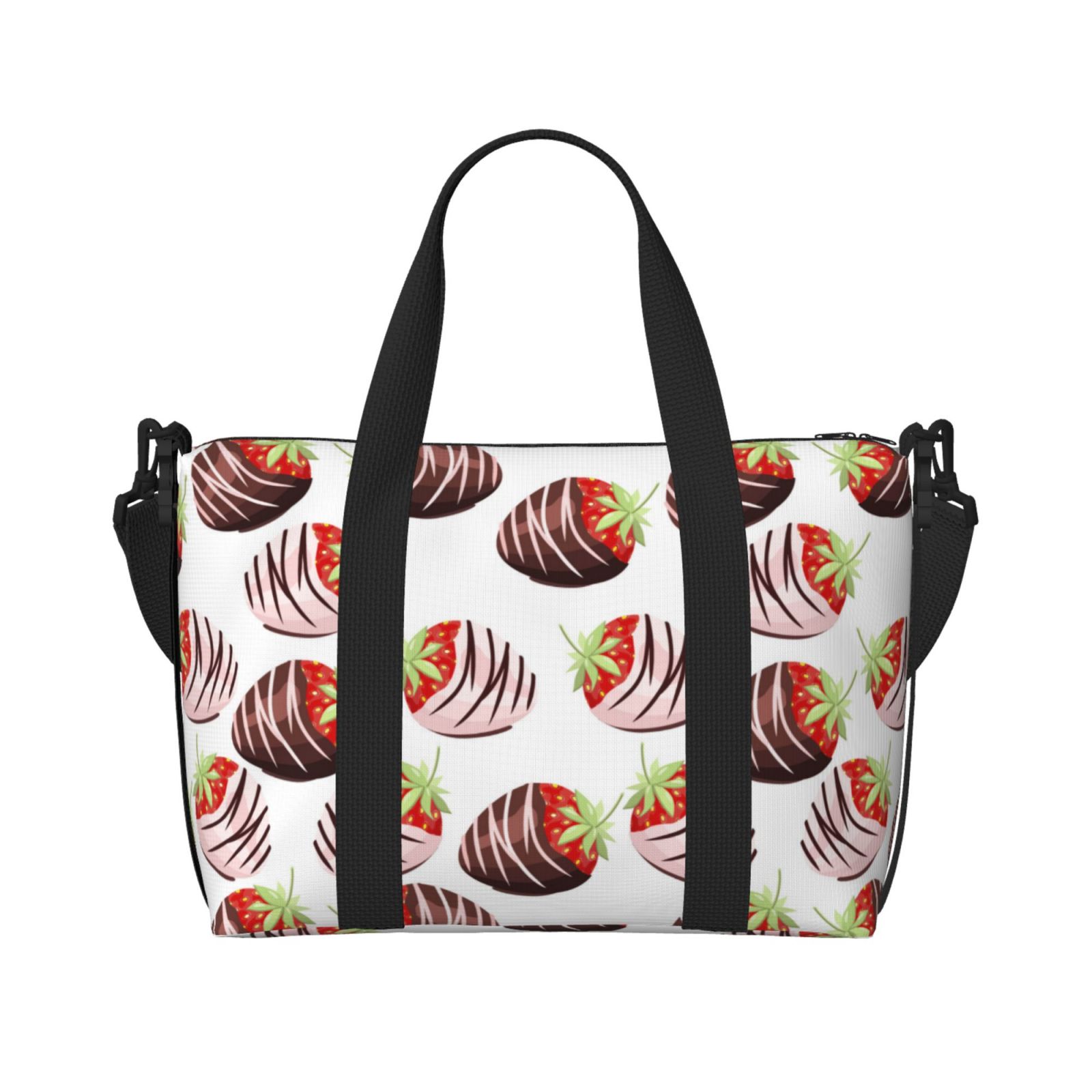 Travel Duffle Bag Chocolate Strawberry Print Travel Tote Bags Carry on ...