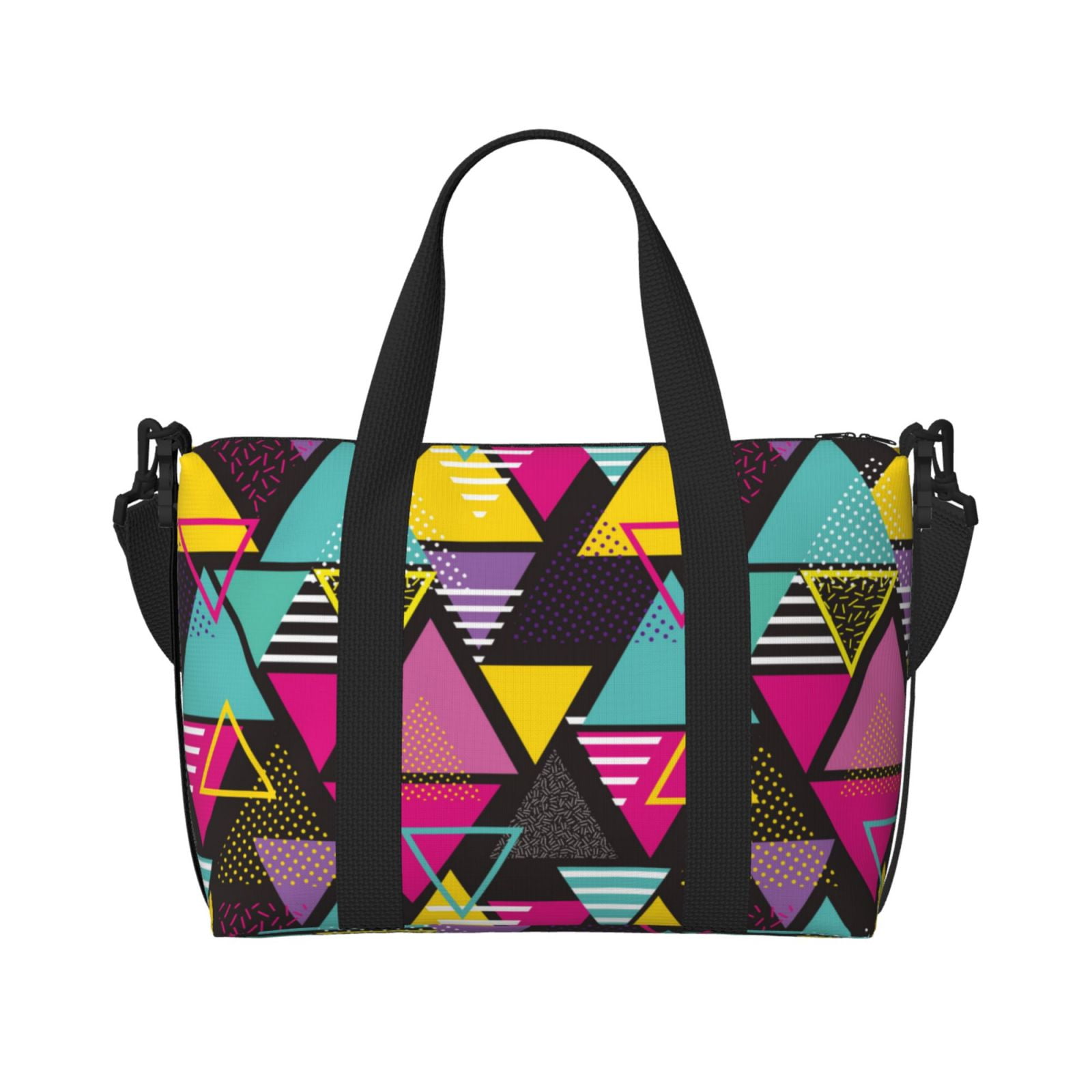 Travel Duffle Bag Classic Colorful Triangle Travel Tote Bags Carry on ...