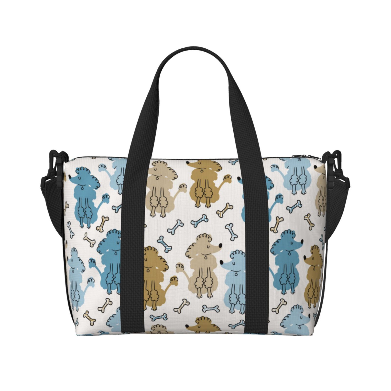 Travel Duffle Bag - Classic Cute Poodle Dog Funny Weekender Bags for ...