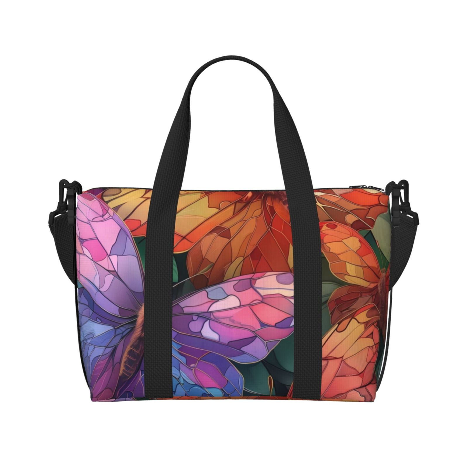 Travel Duffle Bag Colorful Butterfly Cluster Travel Tote Bags Carry on ...