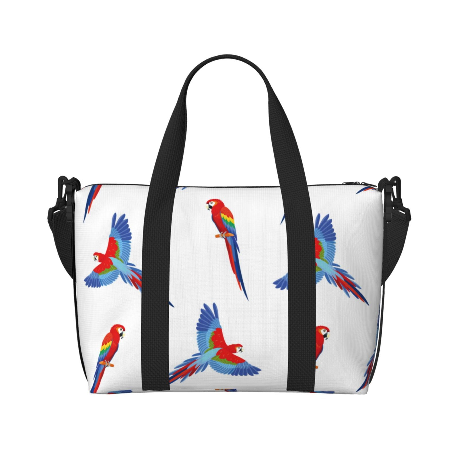 Travel Duffle Bag - Colorful Cute Macaw Parrot Weekender Bags for Women ...