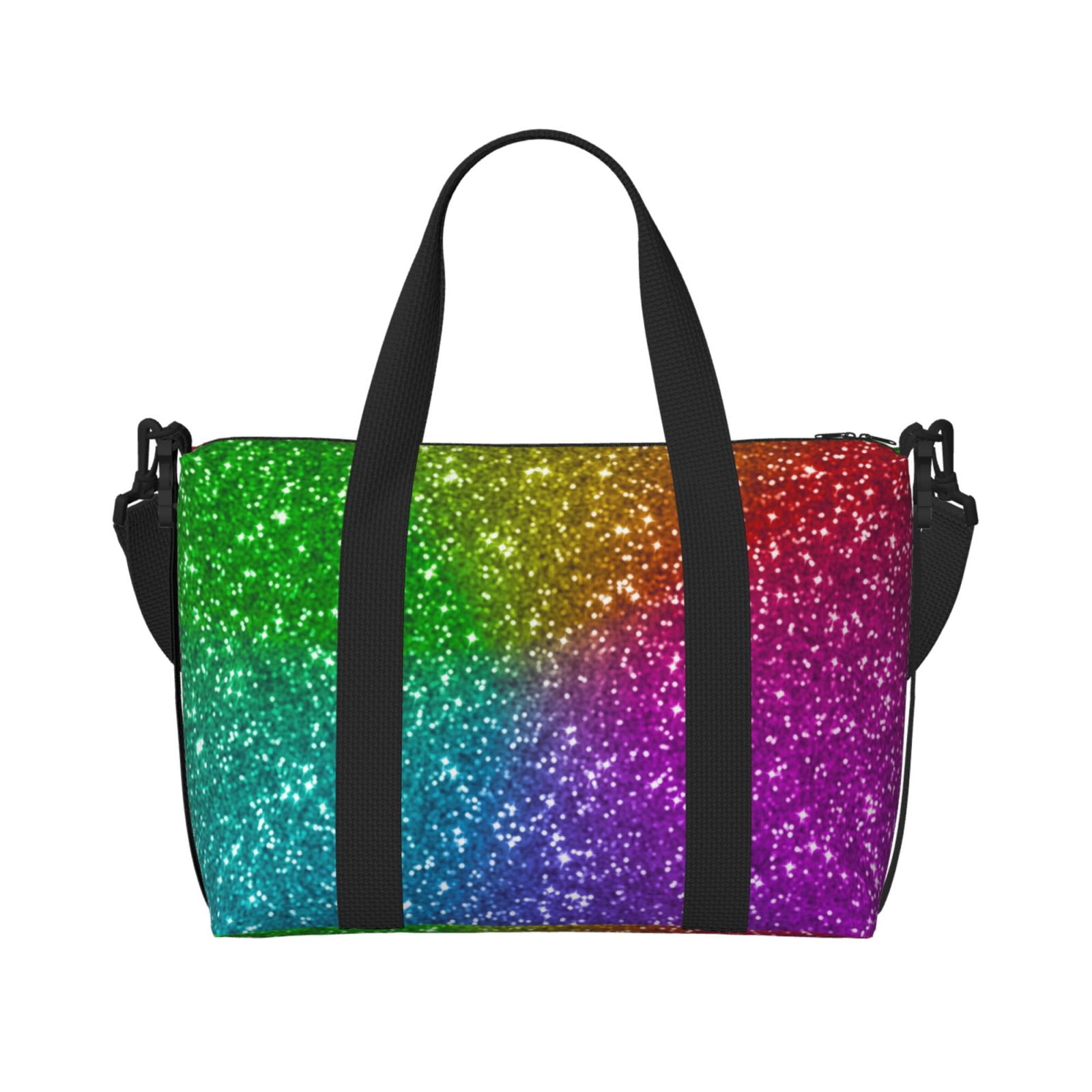 Travel Duffle Bag Colorful Glitter (2) Travel Tote Bags Carry on ...