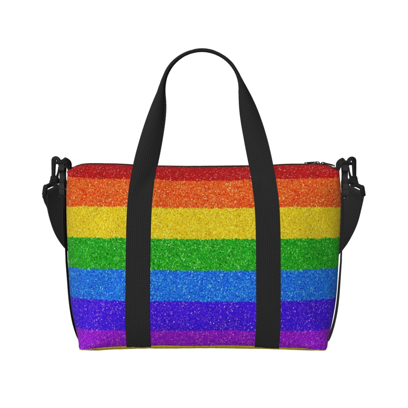 Travel Duffle Bag Colorful Glitter Rainbow Travel Tote Bags Carry on ...