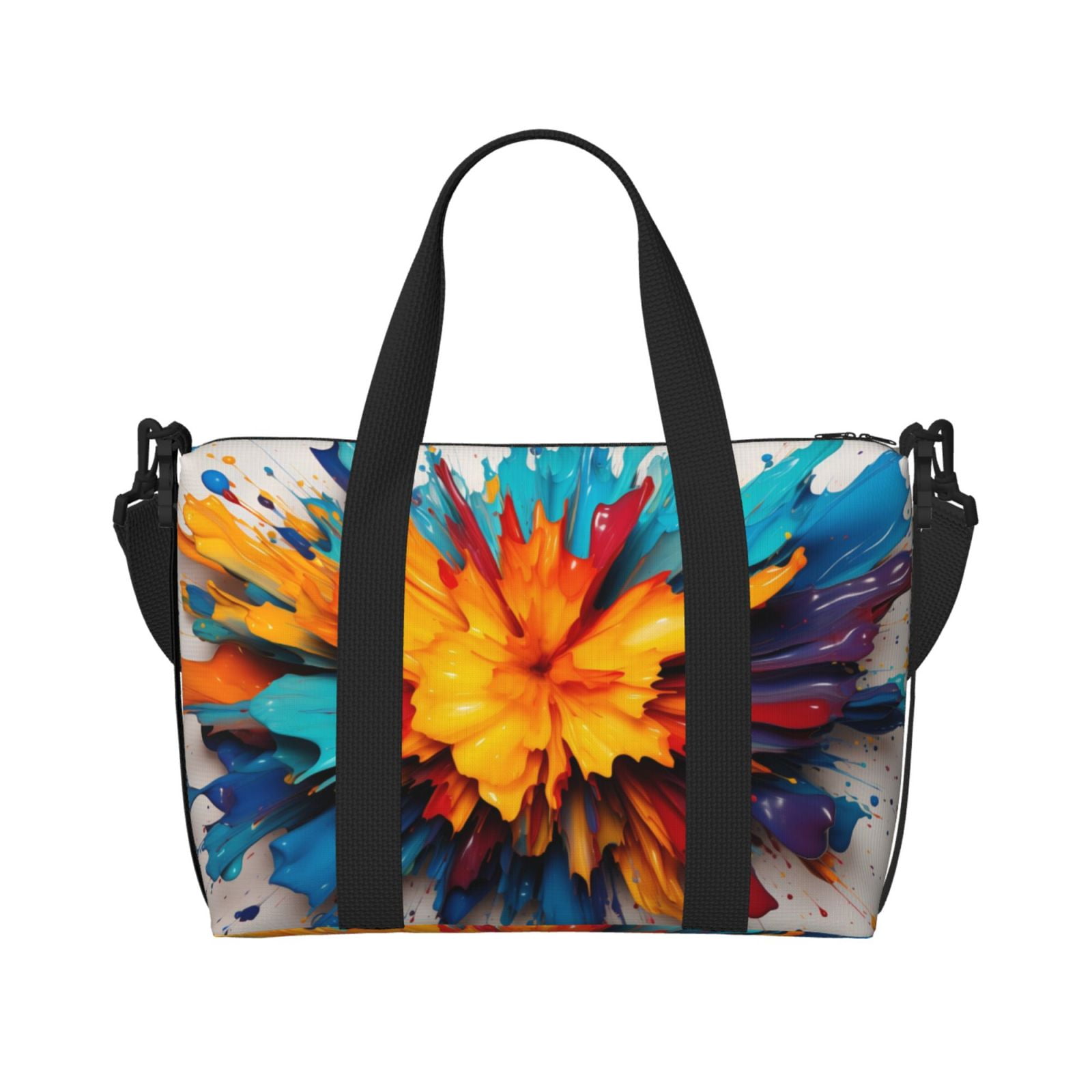 Travel Duffle Bag Colorful Paint Print Travel Tote Bags Carry on ...