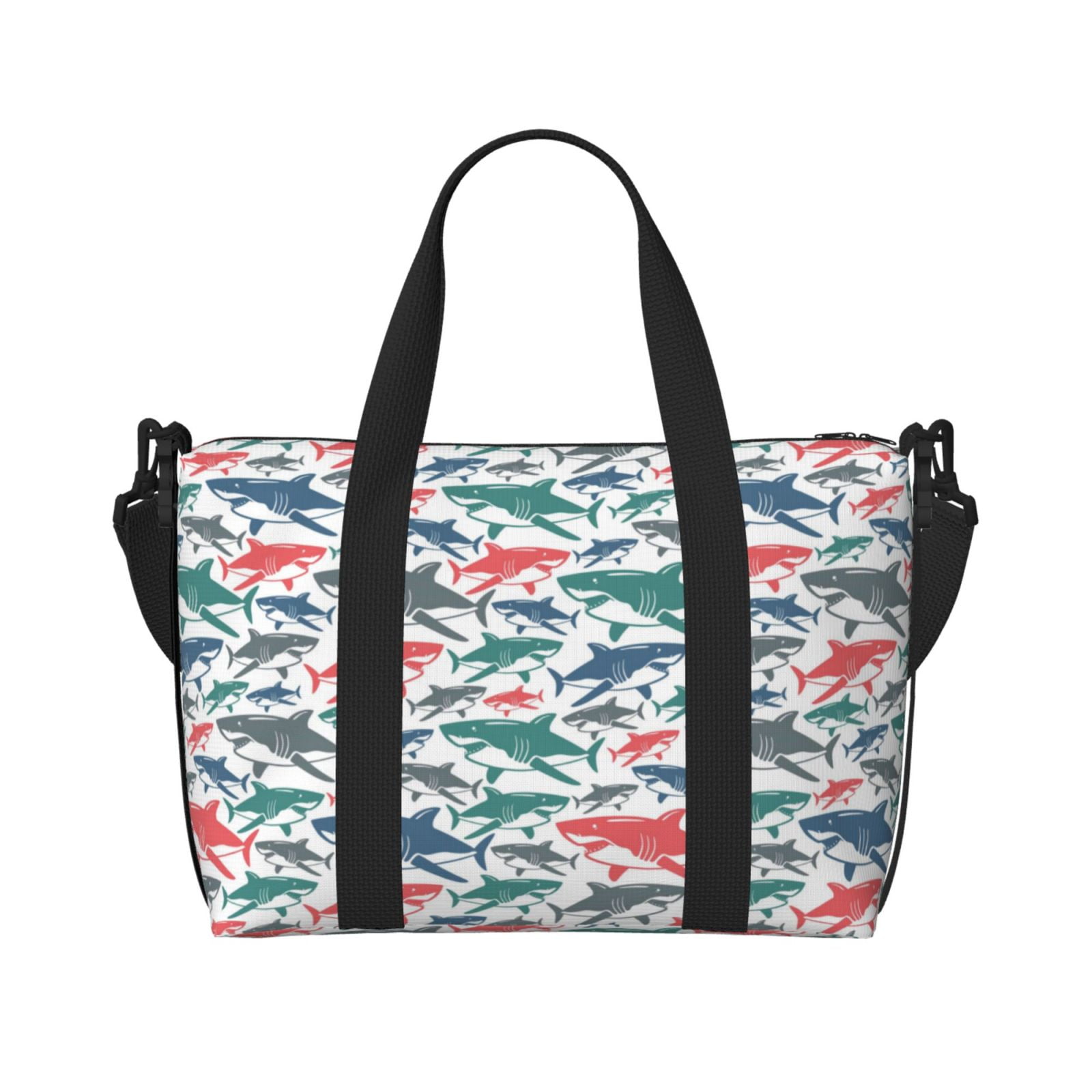 Travel Duffle Bag Colorful Shark Travel Tote Bags Carry on Luggage ...