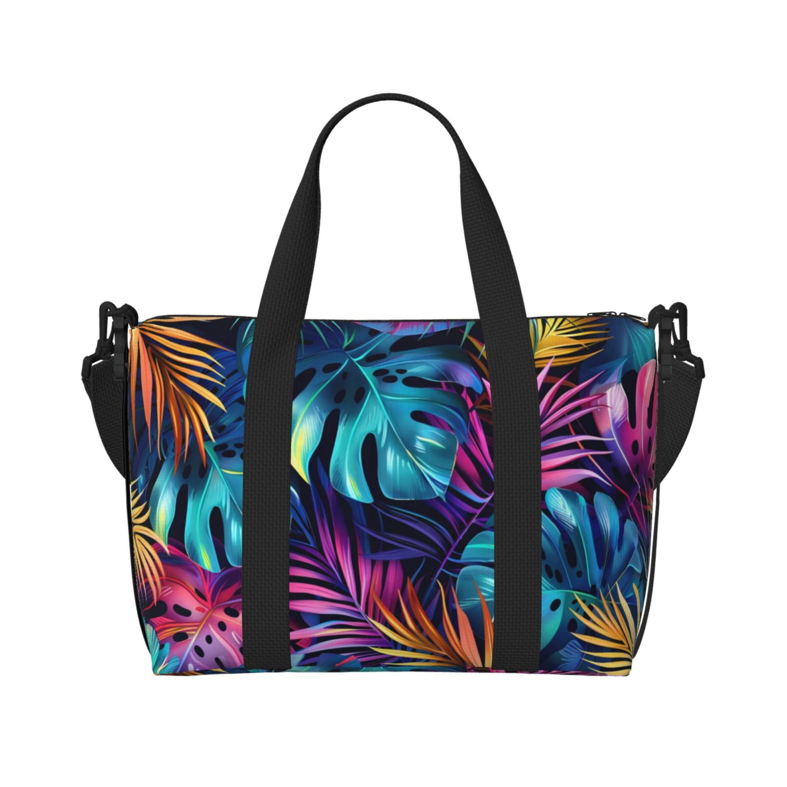 Travel Duffle Bag Colorful Tropical Leaves Travel Tote Bags Carry on ...
