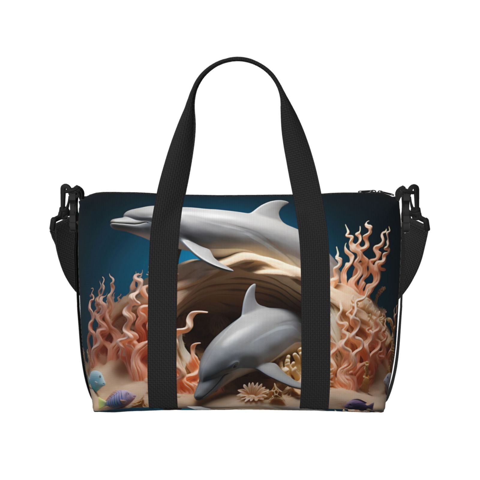 Travel Duffle Bag Coral Fish Dolphin Travel Tote Bags Carry on Luggage ...