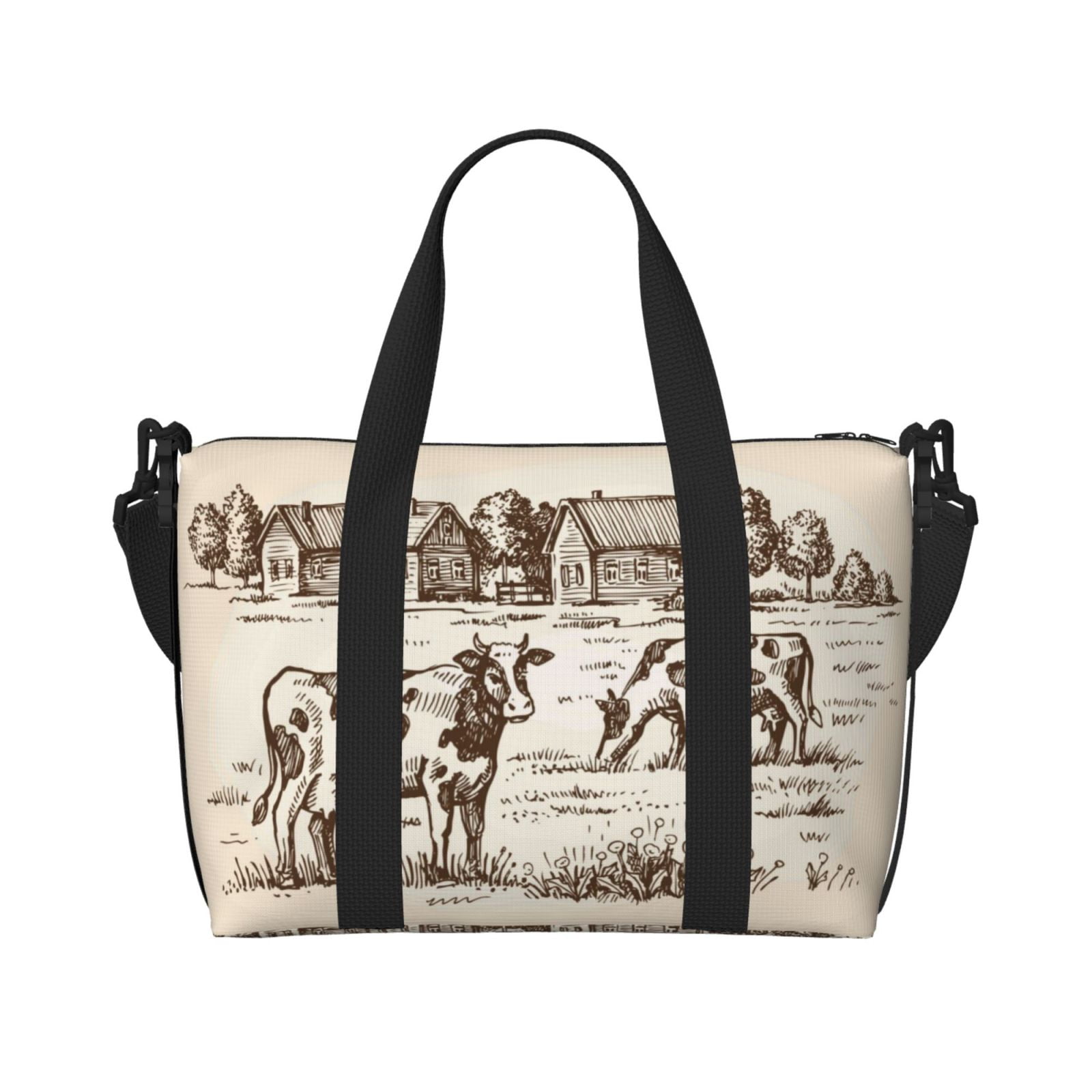 Travel Duffle Bag Cows On The Farm Travel Tote Bags Carry on Luggage ...