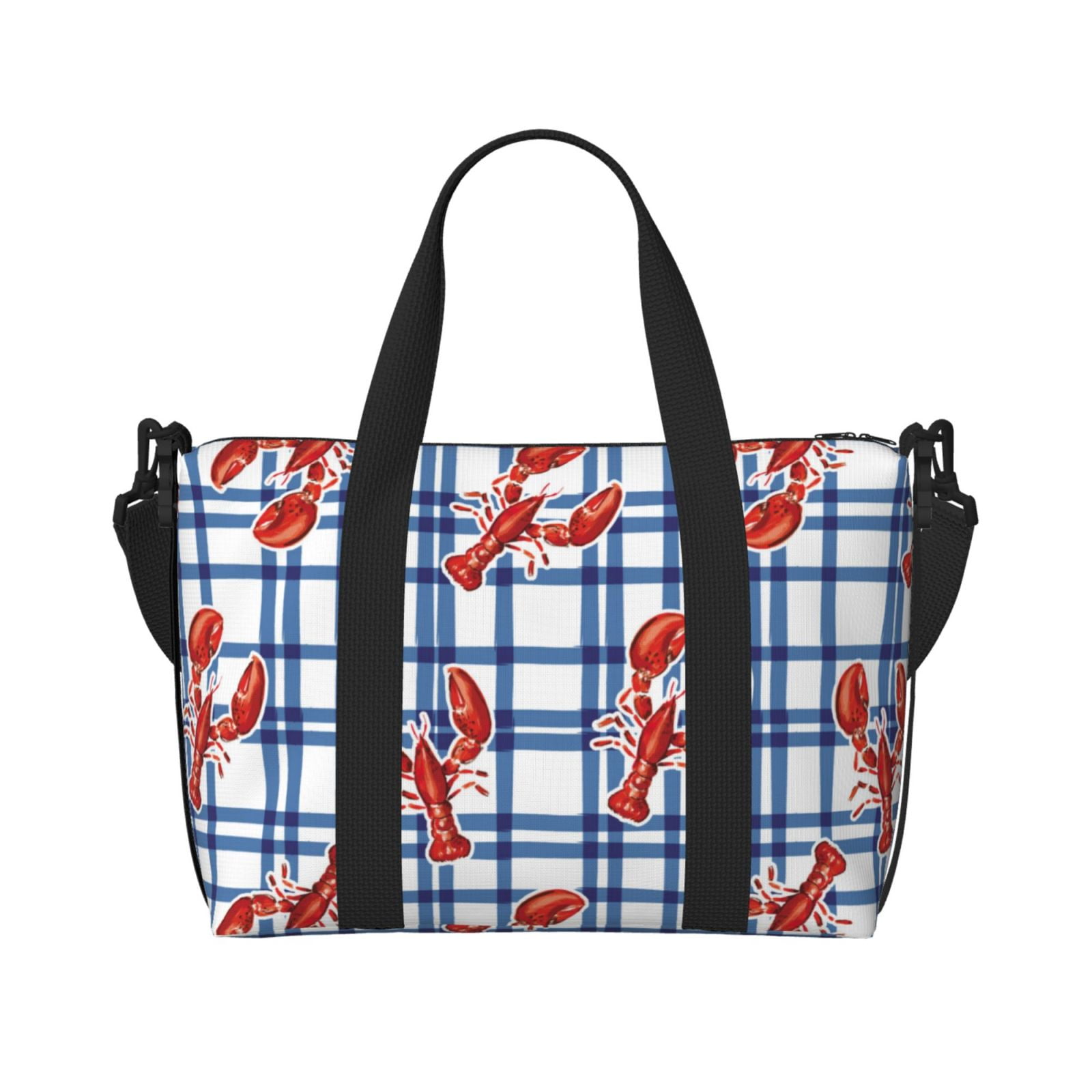 Travel Duffle Bag Crayfish Plaid Travel Tote Bags Carry on Luggage ...