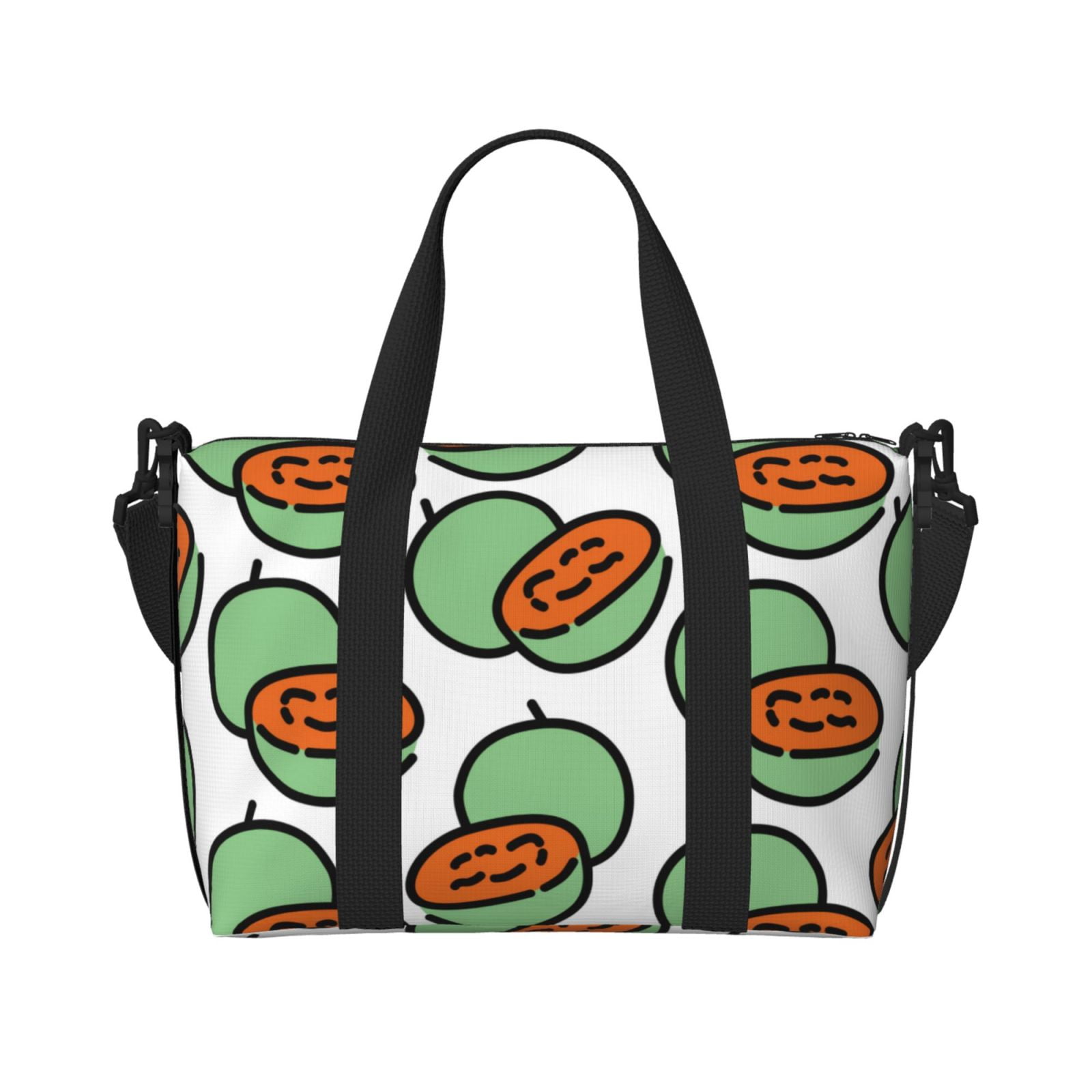 Travel Duffle Bag Cute Cantaloupe Green Travel Tote Bags Carry on ...