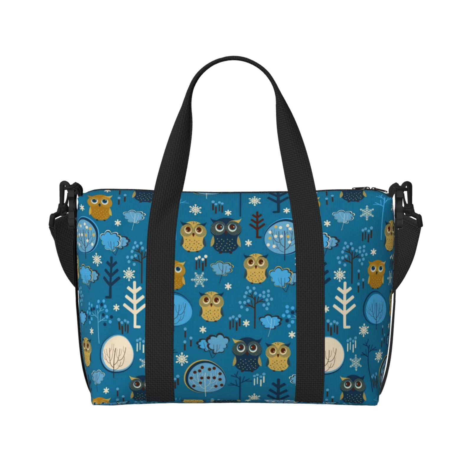 Travel Duffle Bag Cute Colorful Owls And Trees Travel Tote Bags Carry ...