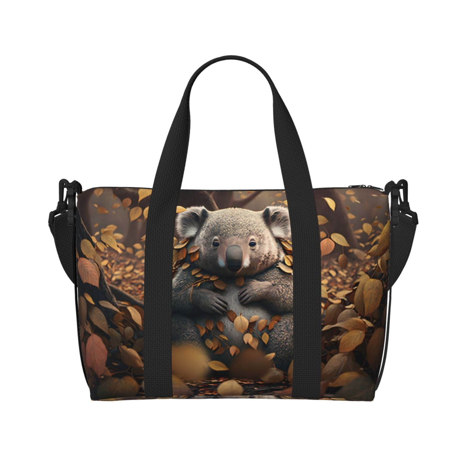 Travel Duffle Bag Cute Fallen Leaf Koala Travel Tote Bags Carry on ...