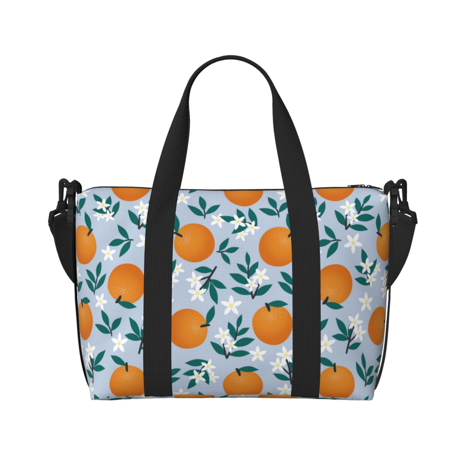 Travel Duffle Bag Cute Full Orange Travel Tote Bags Carry on Luggage ...