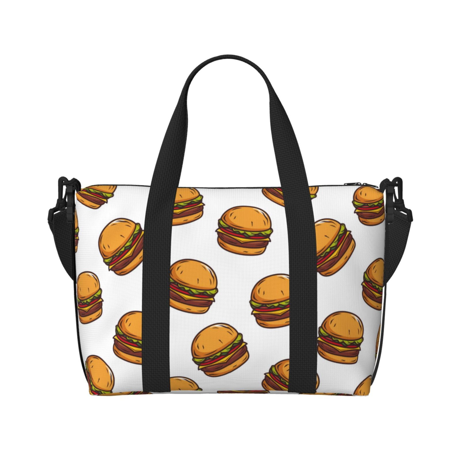 Travel Duffle Bag Cute Hamburger Travel Tote Bags Carry on Luggage ...