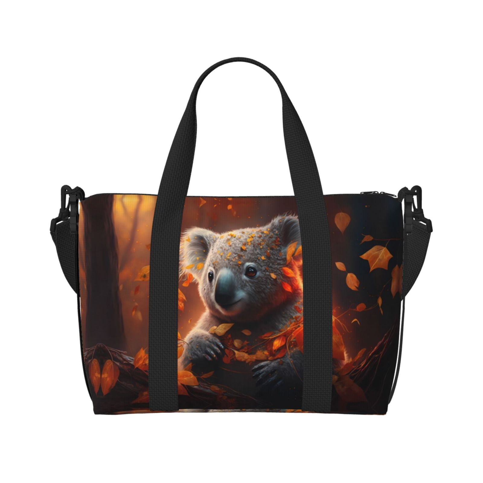 Travel Duffle Bag Cute Maple Leaf Koala Travel Tote Bags Carry on ...