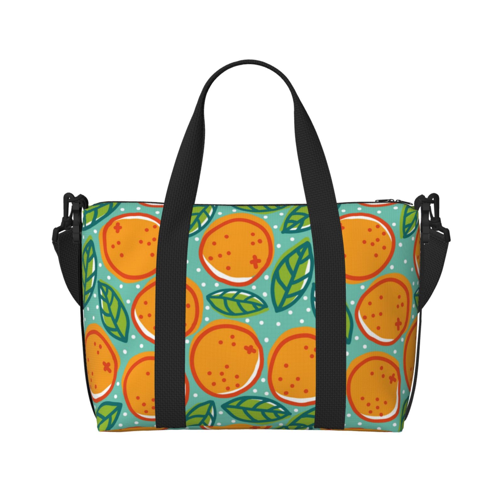 Travel Duffle Bag - Cute Orange Starry Sky Light Blue Weekender Bags ...