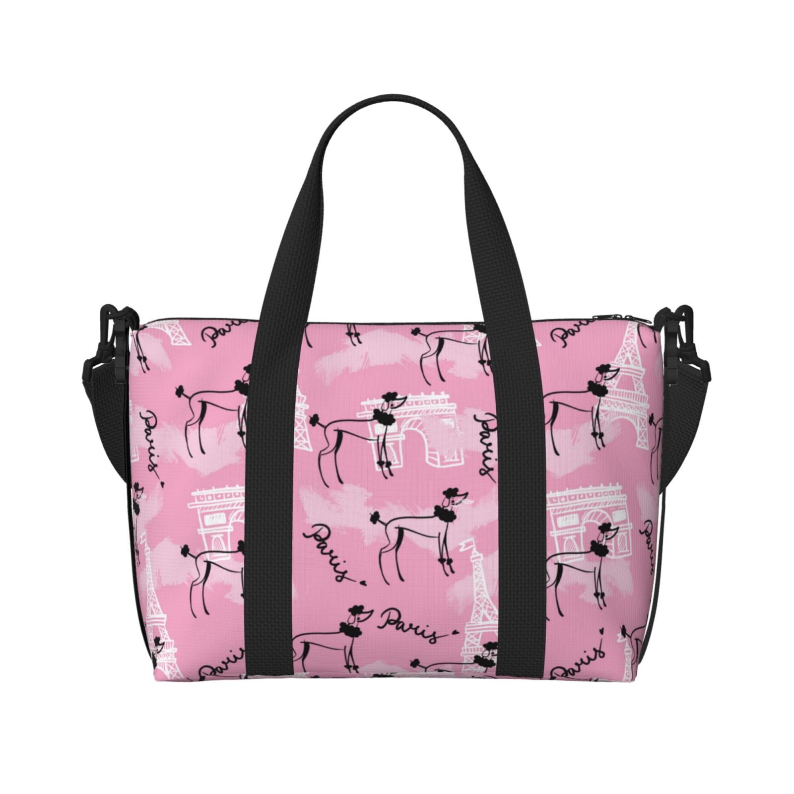 Travel Duffle Bag Cute Poodle Dog Pink_A Travel Tote Bags Carry on ...