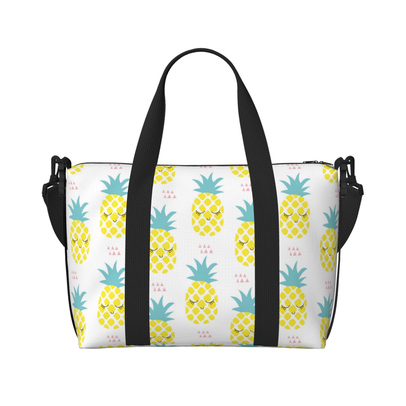 Travel Duffle Bag - Cute Shy Pineapple Weekender Bags for Women/Men ...