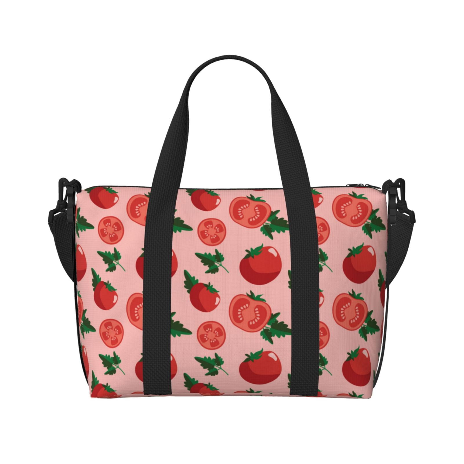 Travel Duffle Bag - Cute Tomato Pink Weekender Bags for Women/Men with ...