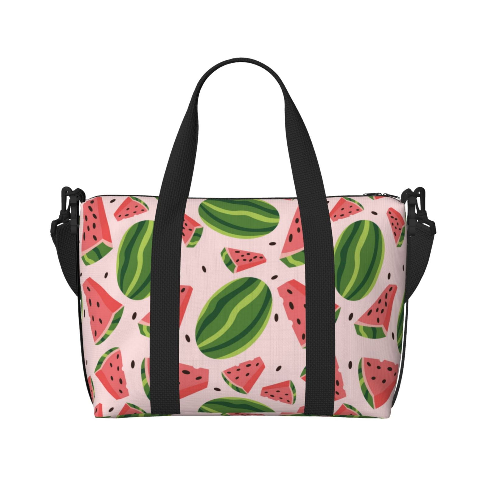 Travel Duffle Bag - Cute green Watermelon Pink Weekender Bags for Women ...