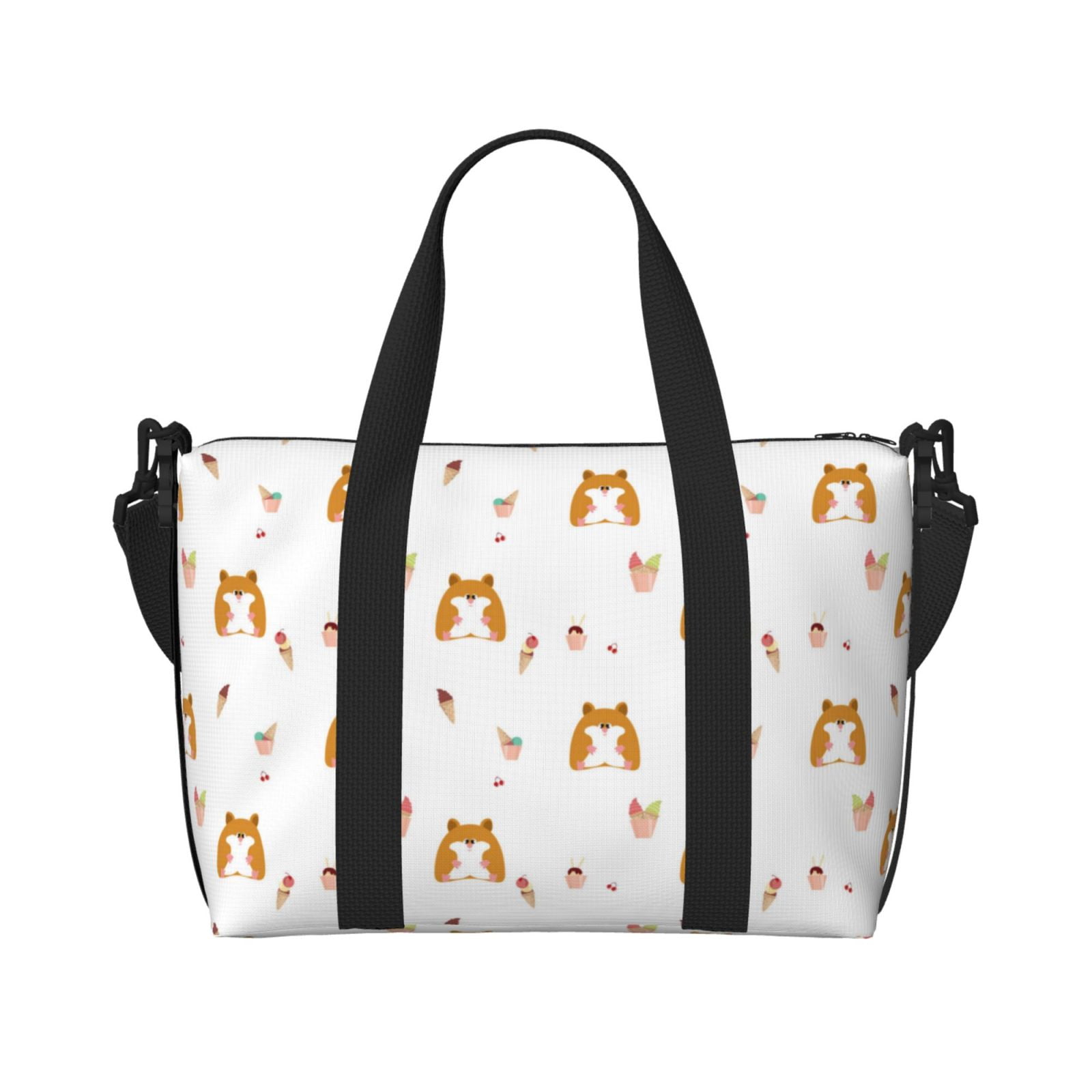 Travel Duffle Bag Cute hamster ice cream Travel Tote Bags Carry on ...