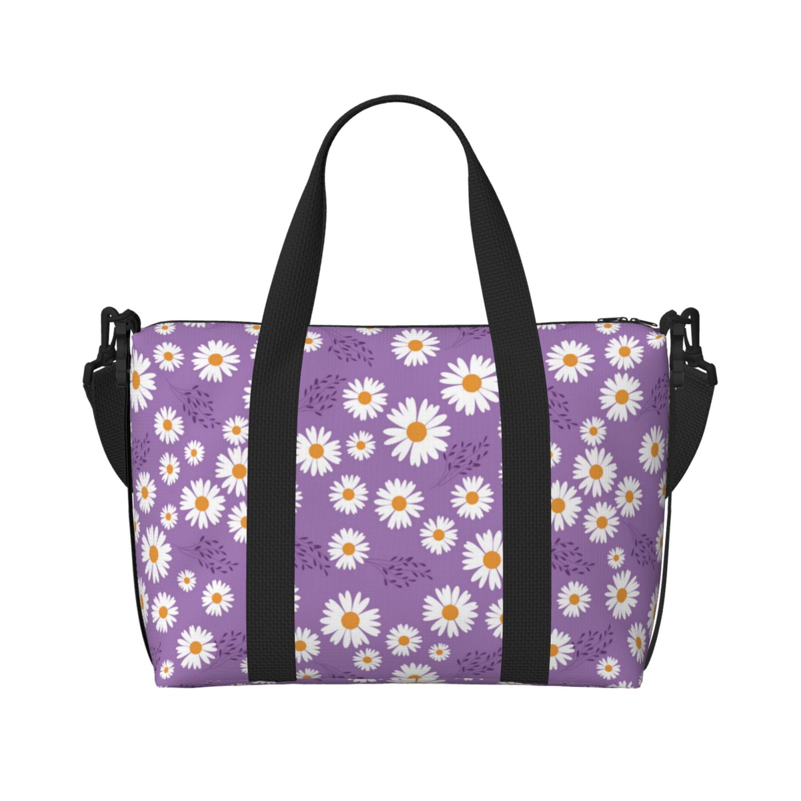 Travel Duffle Bag Daisies Flowers Petal purple Travel Tote Bags Carry ...