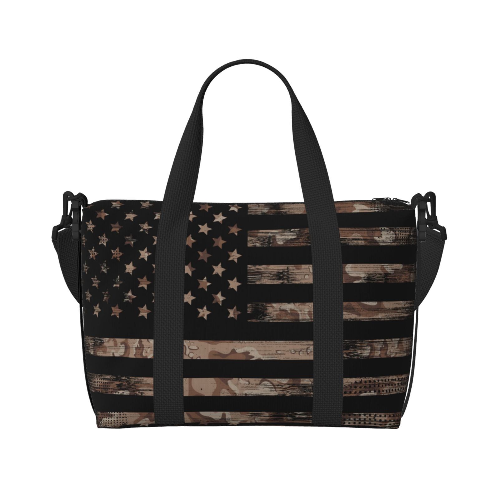 Travel Duffle Bag - Desert Camouflage American Flag Weekender Bags for ...
