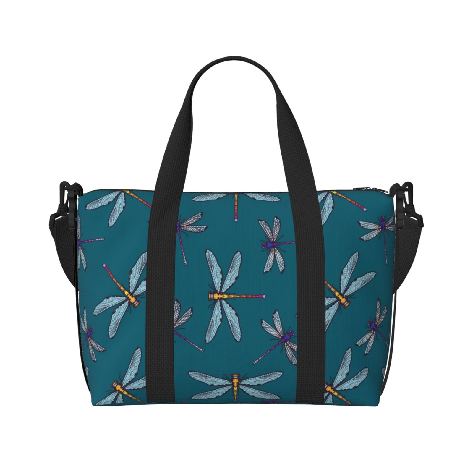 Travel Duffle Bag Dragonfly Textured Print Travel Tote Bags Carry on ...
