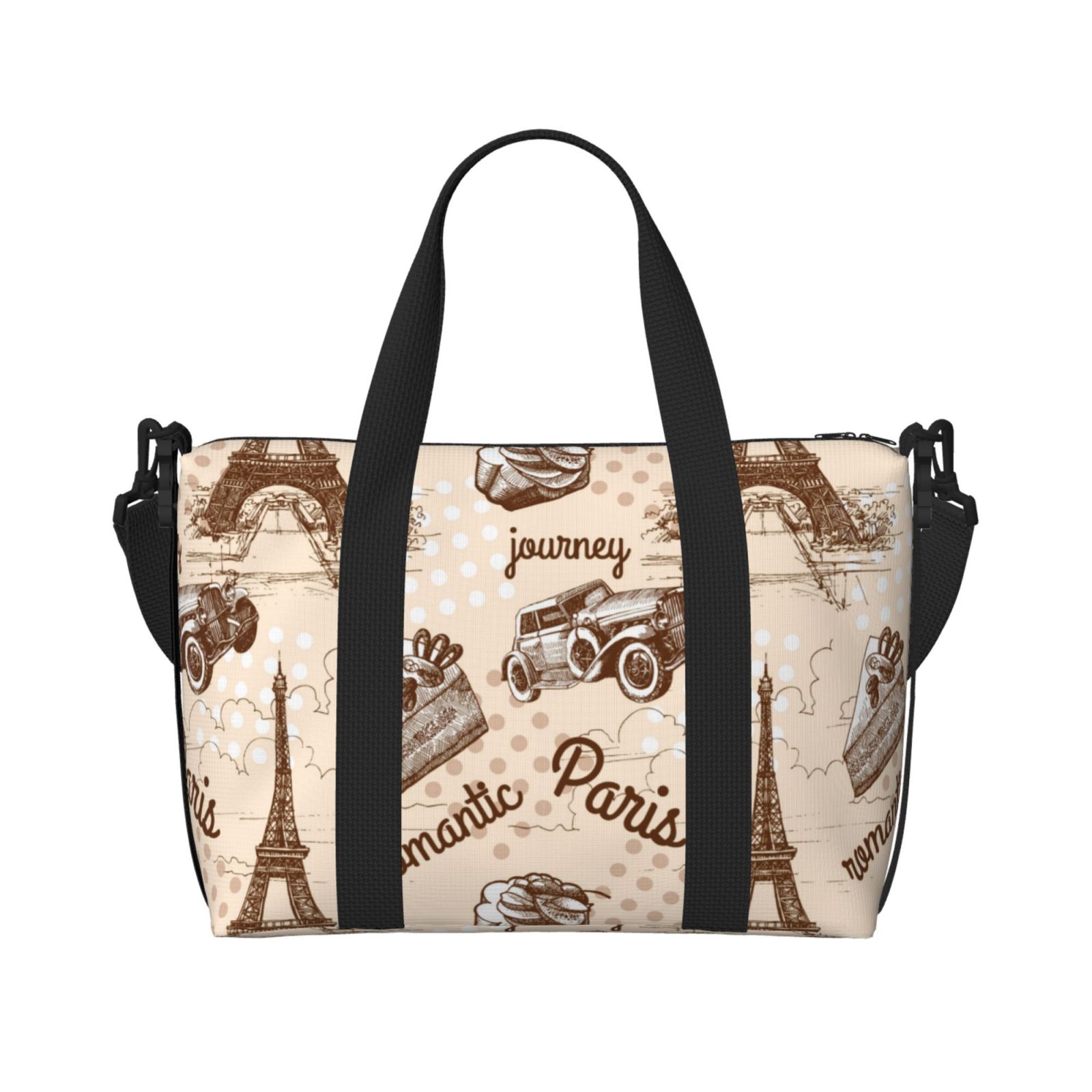Travel Duffle Bag - Eiffel Tower Vintage Weekender Bags for Women/Men ...