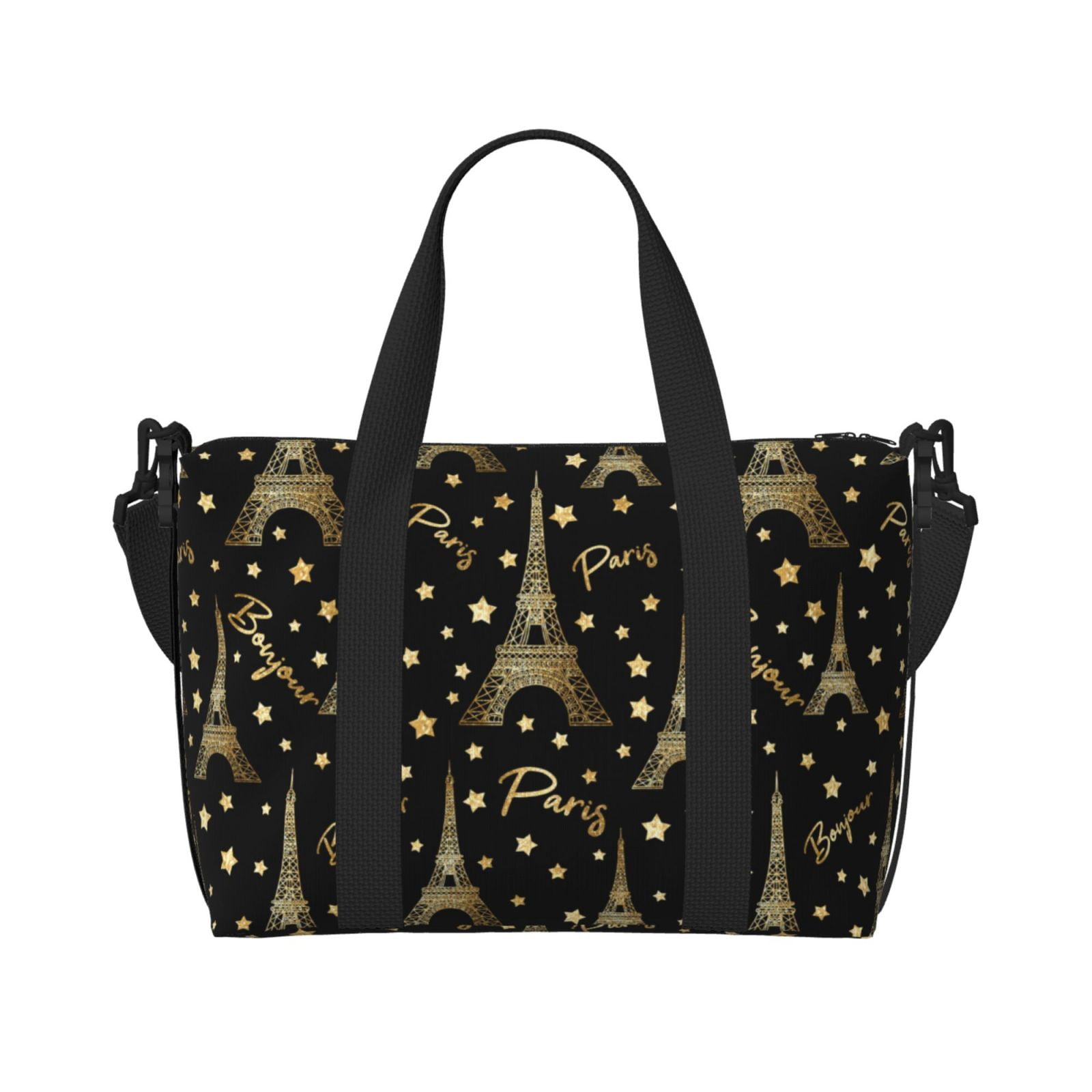 Travel Duffle Bag Eiffel Tower glod Travel Tote Bags Carry on Luggage ...