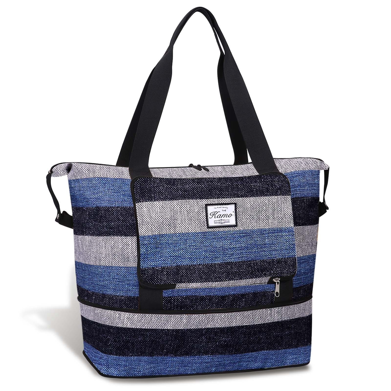 Travel Duffle Bag Expandable Weekender Overnight Bag With Wet Pocket ...