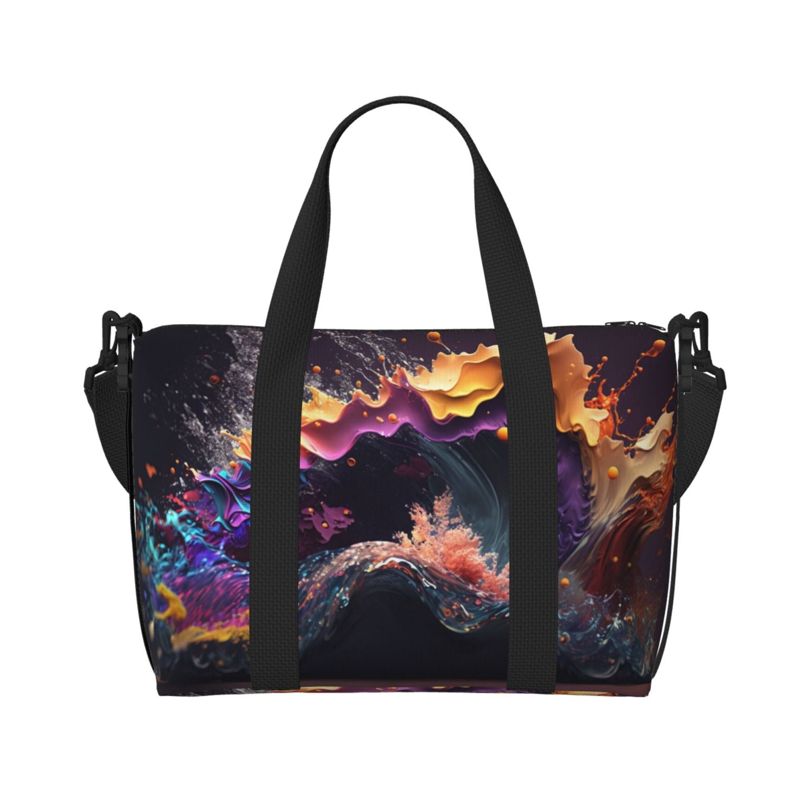 Travel Duffle Bag - Explosive Fluid Splash Art Weekender Bags for Women ...