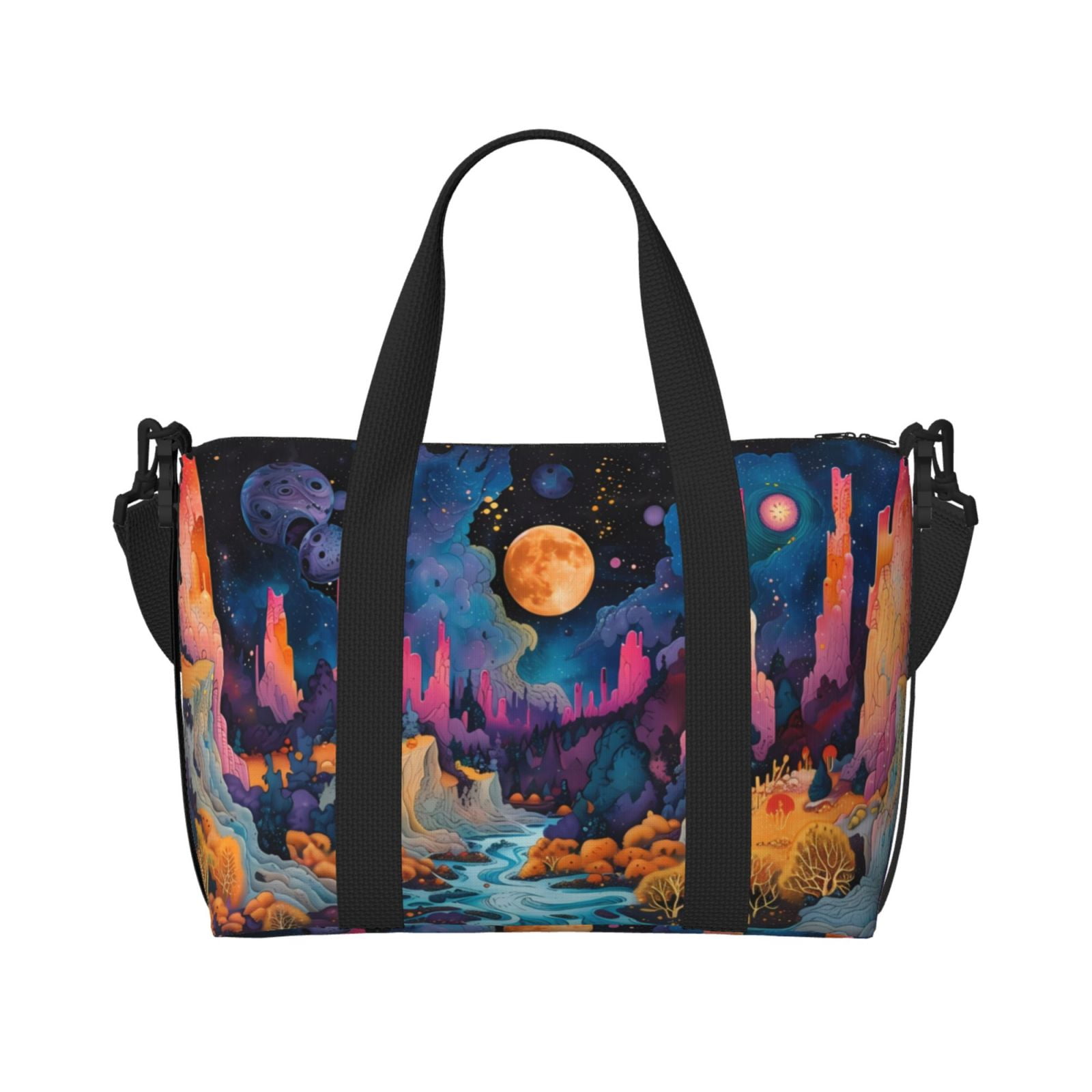 Travel Duffle Bag Fantasy Cosmic Landscape Travel Tote Bags Carry on ...