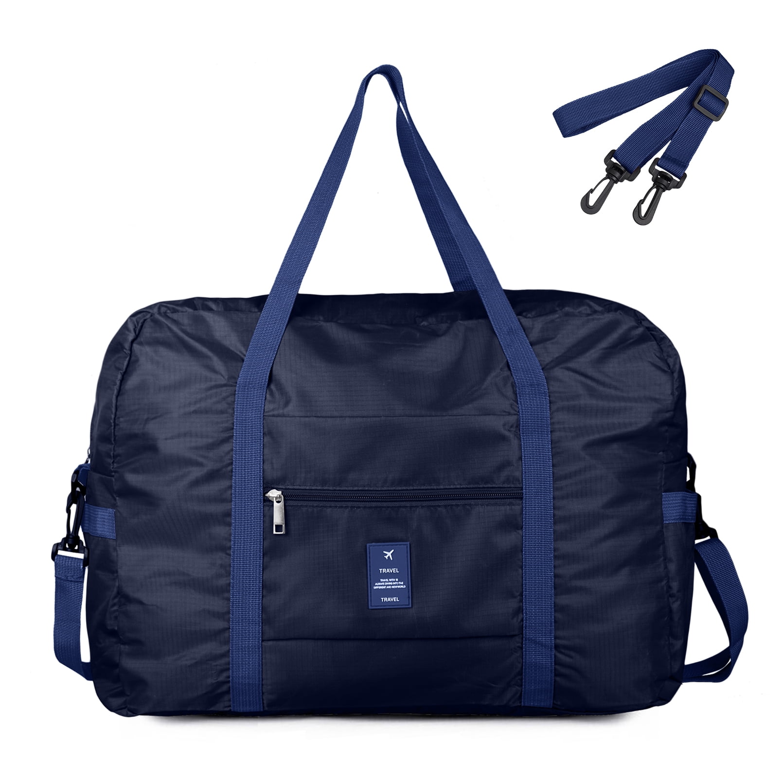 Travel Duffle Bag Foldable with Shoulder Strap, FITDON Travel Holdall ...