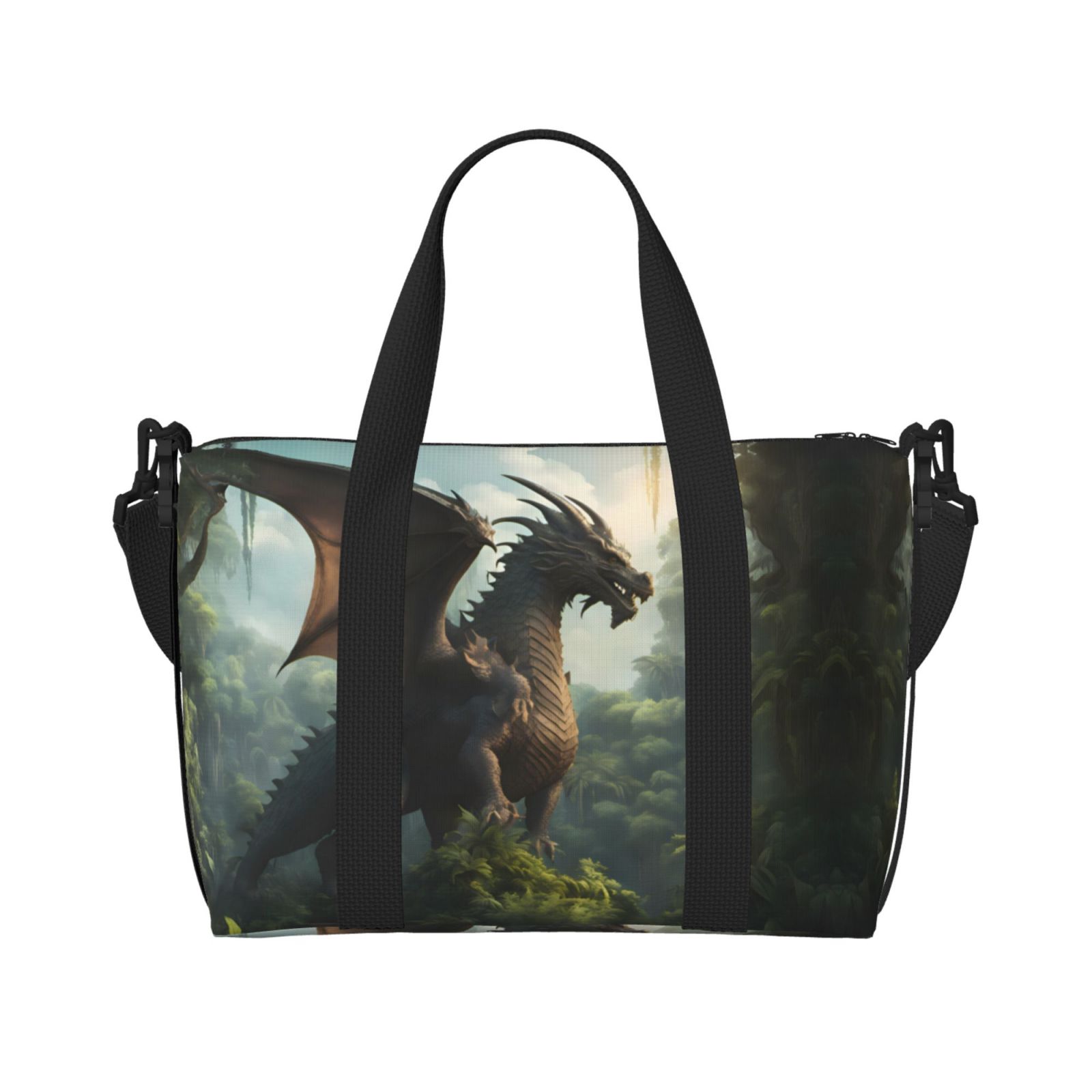 Travel Duffle Bag Forest Stone-colored Dragon Travel Tote Bags Carry on ...