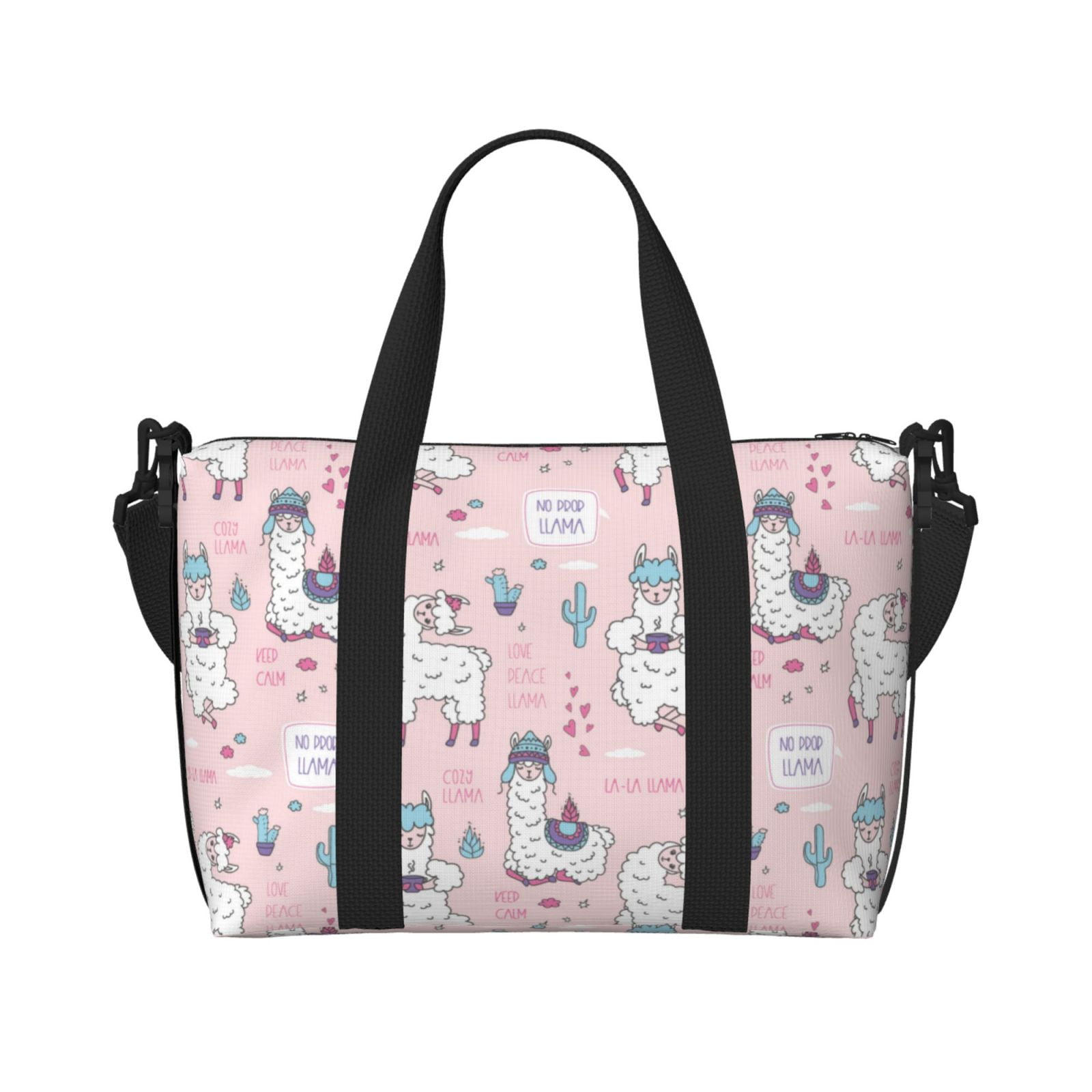 Travel Duffle Bag Funny And Cute Alpaca Cactus Travel Tote Bags Carry ...