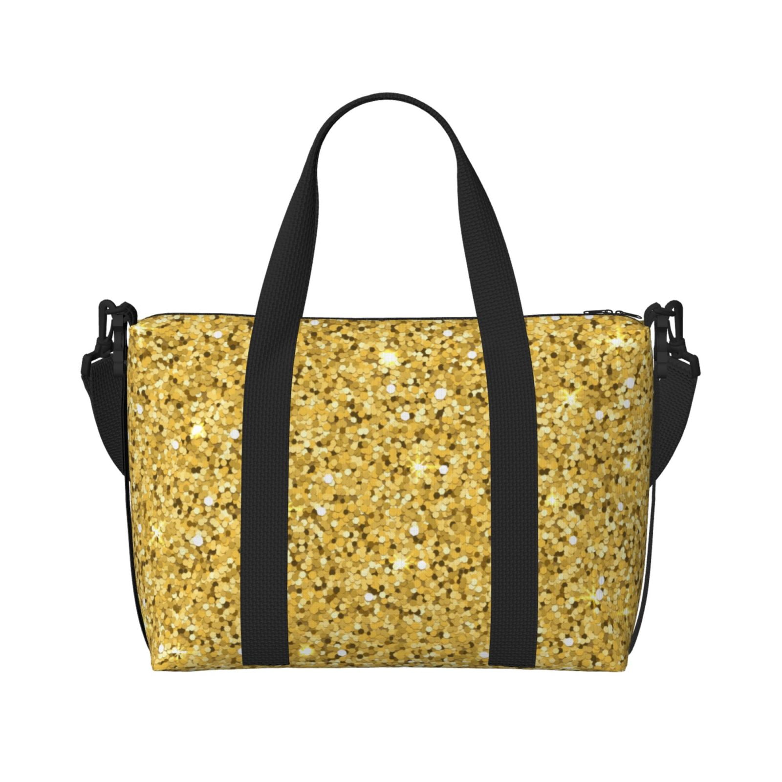 Travel Duffle Bag Gold Glitter Sparkles Travel Tote Bags Carry on ...